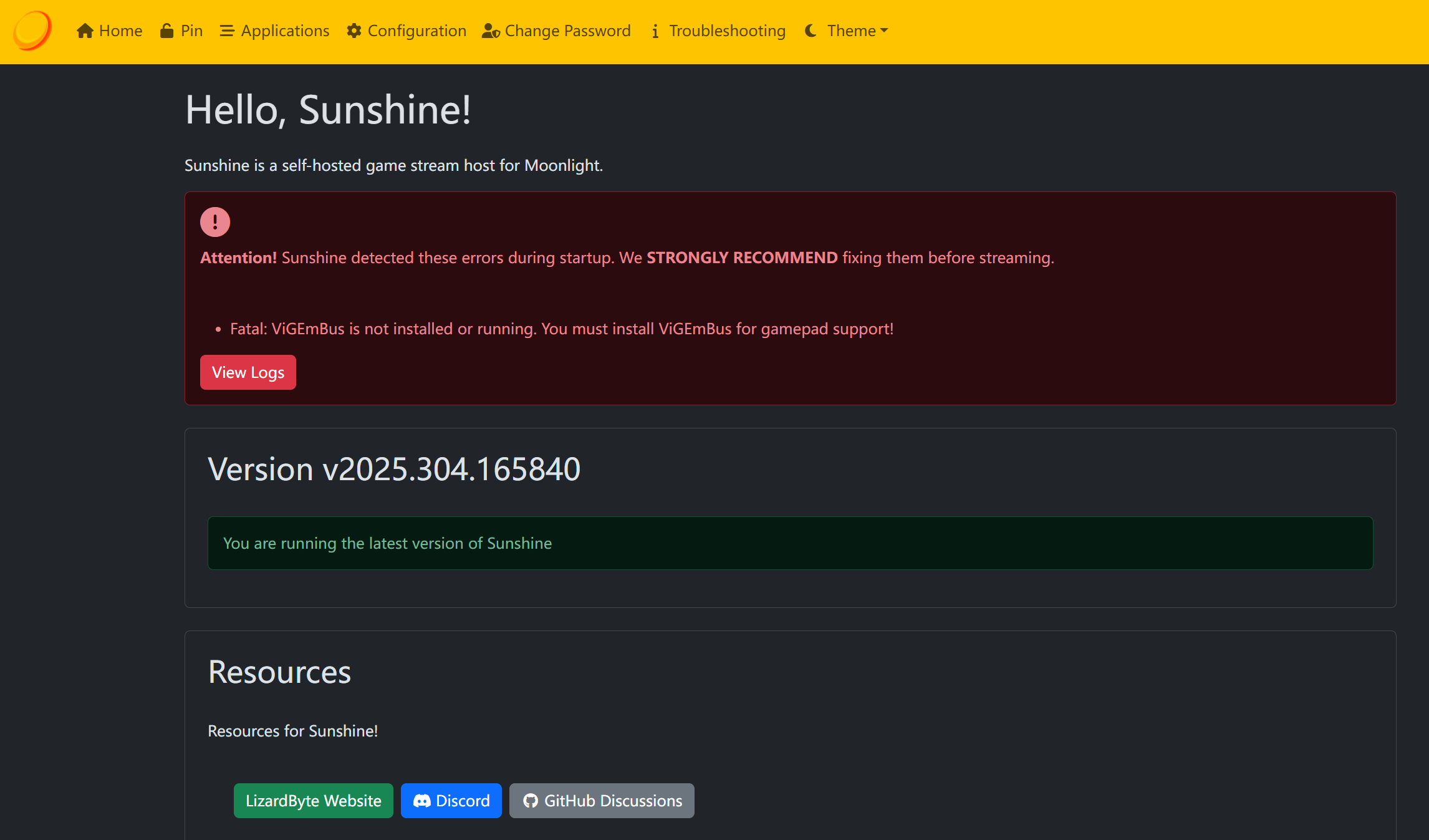 Sunshine+Moonlight实现远程操控电脑 | Coast23's Blog